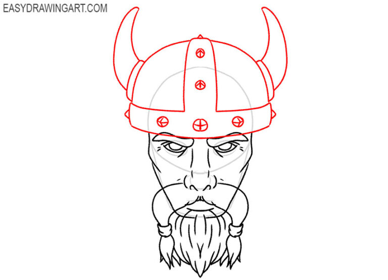 How to Draw a Viking Head - Easy Drawing Art