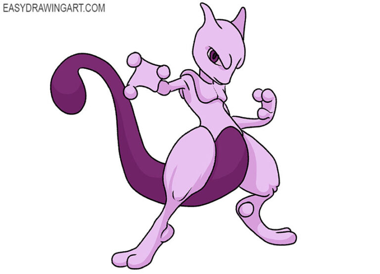 How to Draw Mewtwo - Easy Drawing Art
