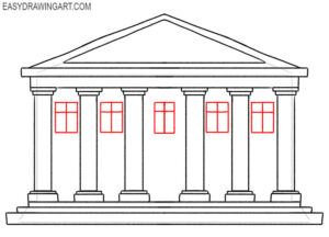 How to Draw a Bank - Easy Drawing Art