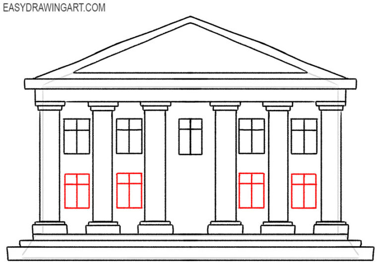How to Draw a Bank - Easy Drawing Art