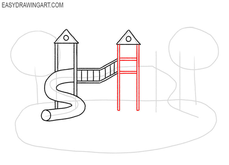 How to Draw a Playground - Easy Drawing Art