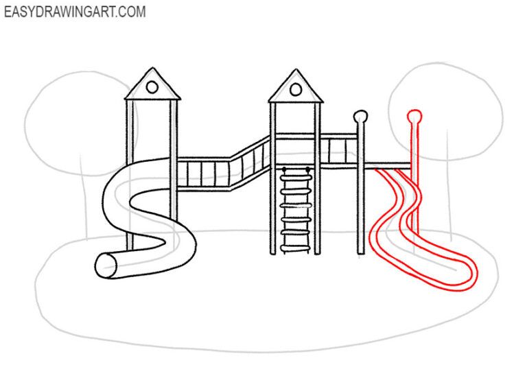 How to Draw a Playground - Easy Drawing Art