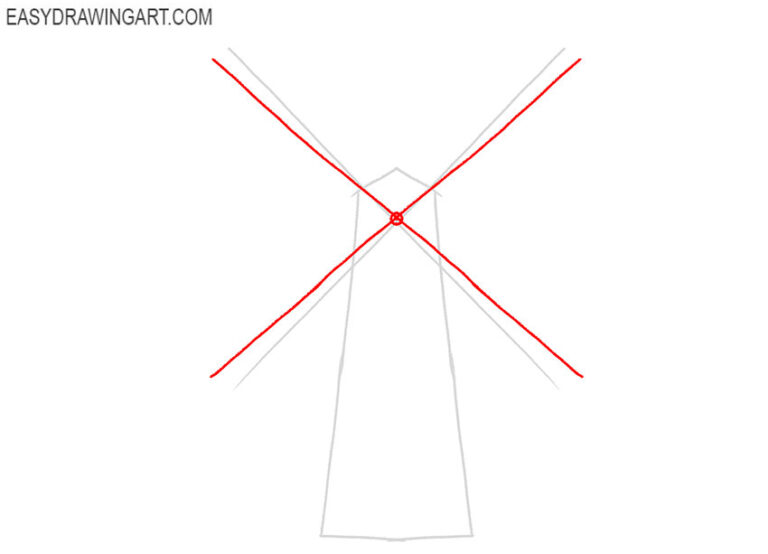 How to Draw a Windmill - Easy Drawing Art