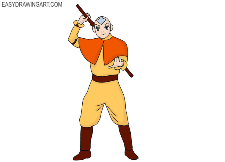 How to Draw Aang - Easy Drawing Art