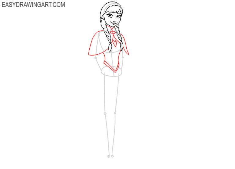 How to Draw Anna from Frozen - Easy Drawing Art