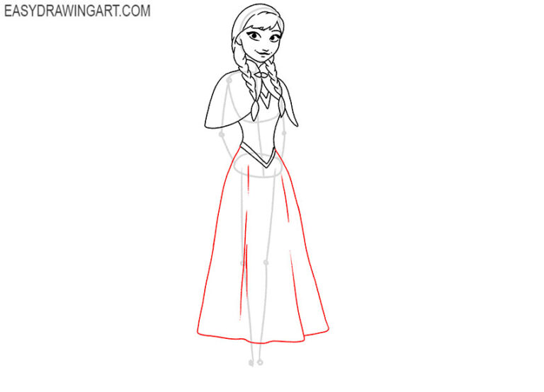 How to Draw Anna from Frozen - Easy Drawing Art