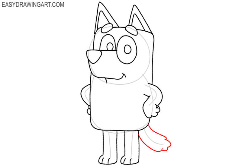 How to Draw Bluey - Easy Drawing Art