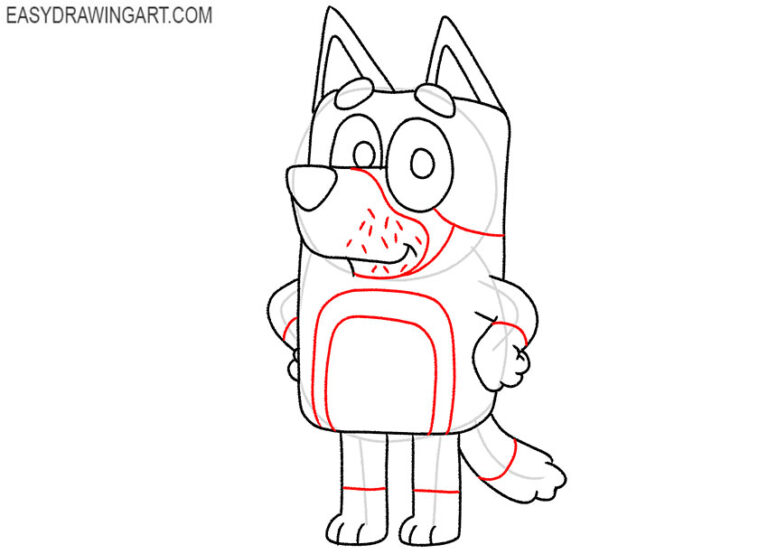 How to Draw Bluey - Easy Drawing Art