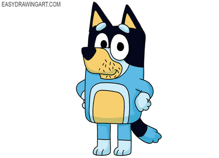 How to Draw Bluey - Easy Drawing Art