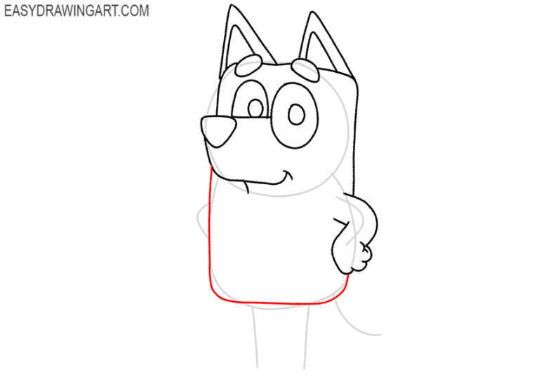 How to Draw Bluey - Easy Drawing Art