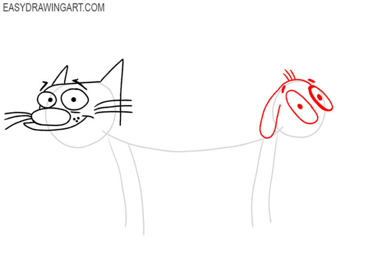 How to Draw CatDog - Easy Drawing Art