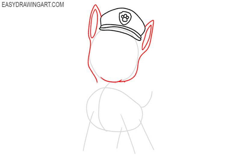 How to Draw Chase from PAW Patrol - Easy Drawing Art