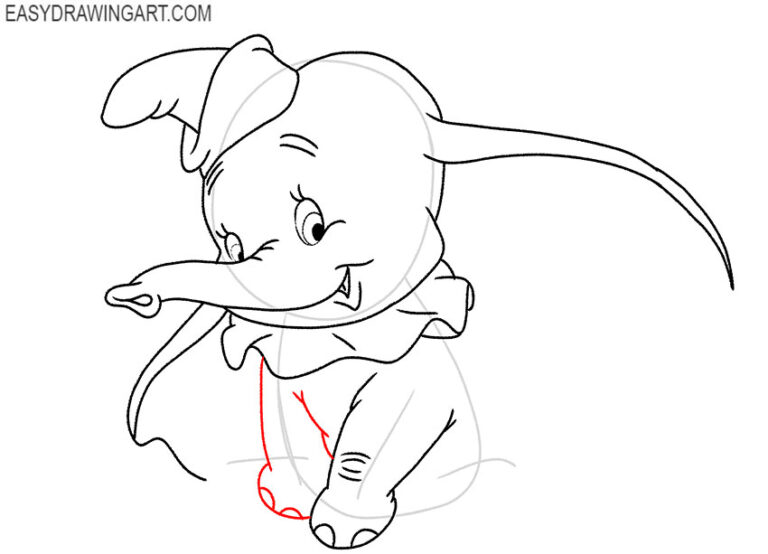 How to Draw Dumbo - Easy Drawing Art