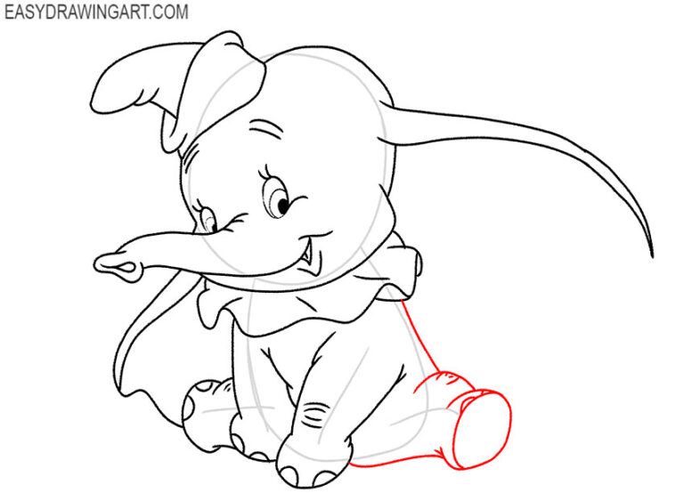 How to Draw Dumbo - Easy Drawing Art