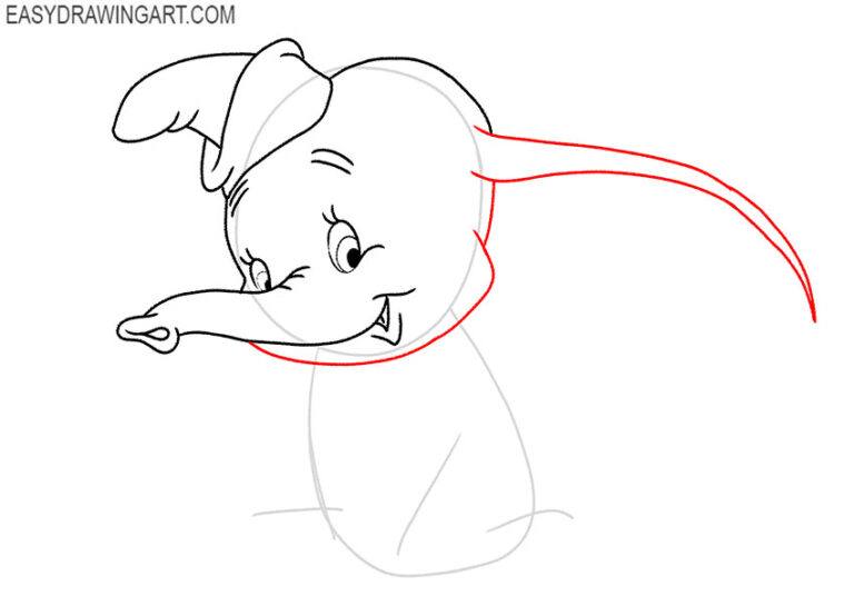 How to Draw Dumbo - Easy Drawing Art