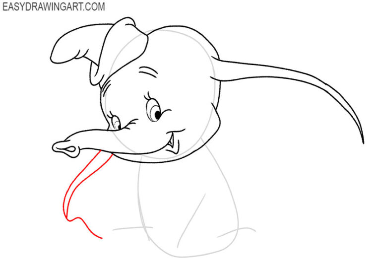 How to Draw Dumbo - Easy Drawing Art