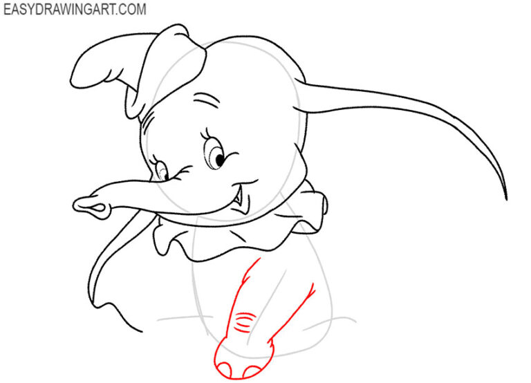 How to Draw Dumbo - Easy Drawing Art