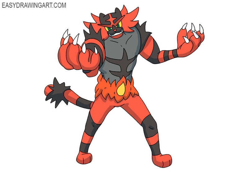 How to Draw Incineroar - Easy Drawing Art