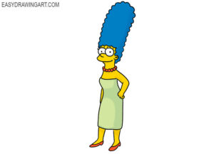 How to Draw Marge Simpson - Easy Drawing Art