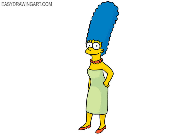 How to Draw Marge Simpson - Easy Drawing Art