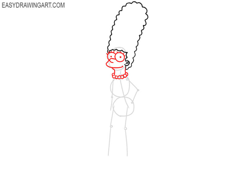 How to Draw Marge Simpson - Easy Drawing Art