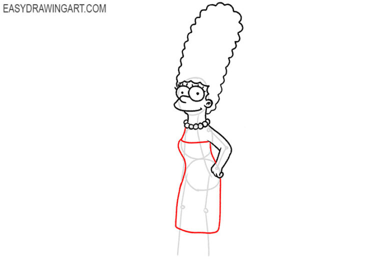 How to Draw Marge Simpson - Easy Drawing Art