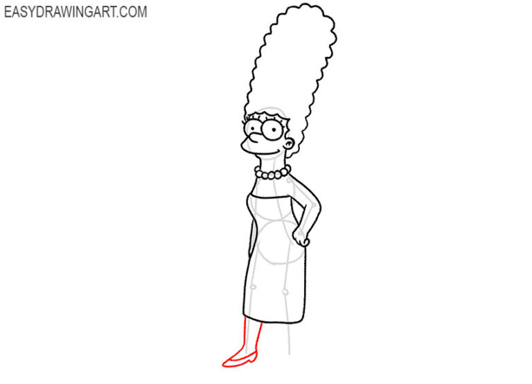 How to Draw Marge Simpson - Easy Drawing Art