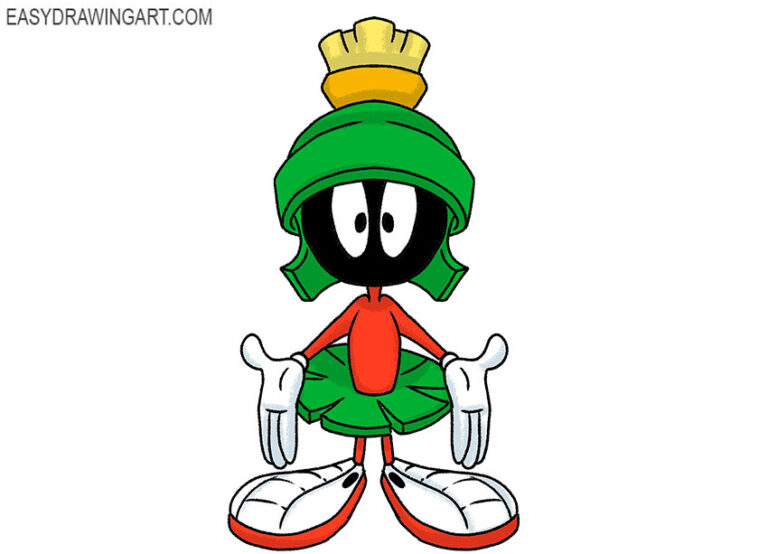 How to Draw Marvin the Martian - Easy Drawing Art