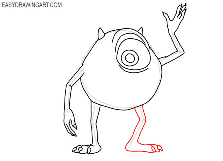 How to Draw Mike Wazowski - Easy Drawing Art