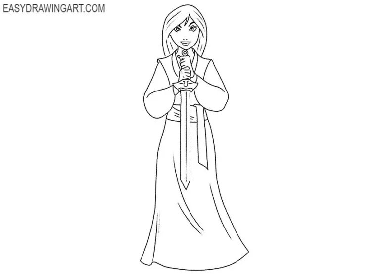 How to Draw Mulan - Easy Drawing Art