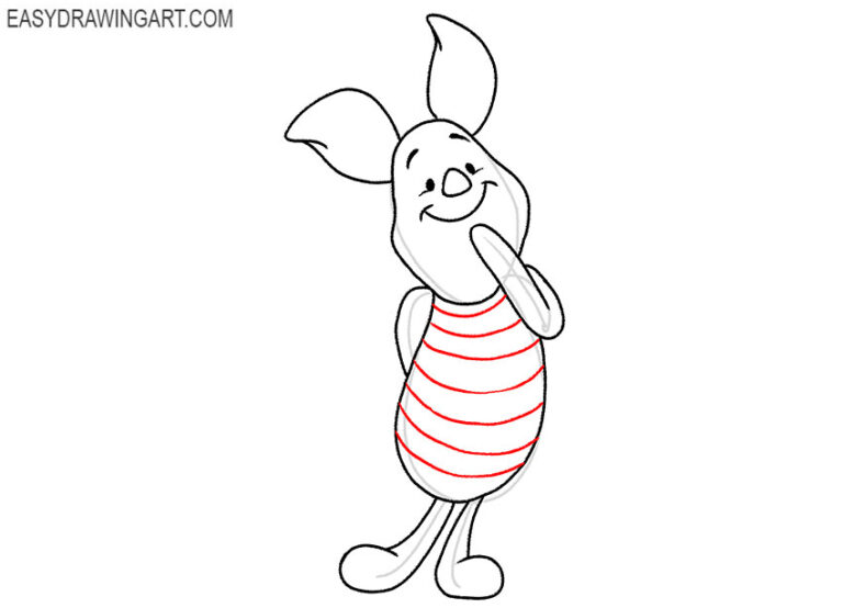 How to Draw Piglet - Easy Drawing Art