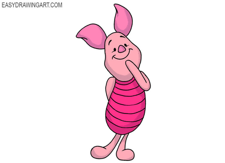 How to Draw Piglet - Easy Drawing Art