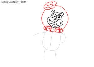 How to Draw Sandy Cheeks - Easy Drawing Art