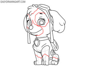How to Draw Skye from PAW Patrol - Easy Drawing Art