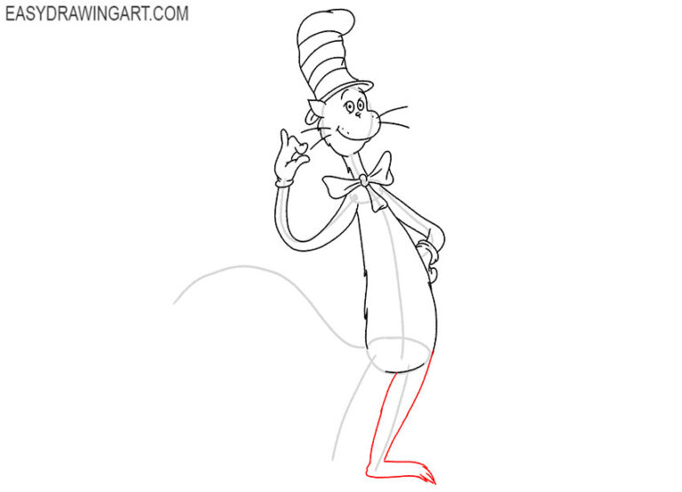 How to Draw the Cat in the Hat - Easy Drawing Art