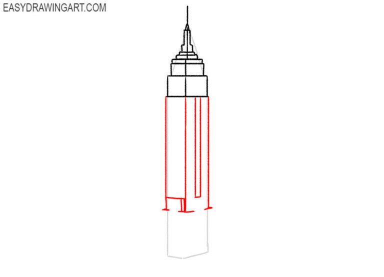 How to Draw the Empire State - Easy Drawing Art