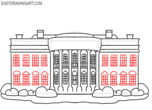 How to Draw the White House - Easy Drawing Art