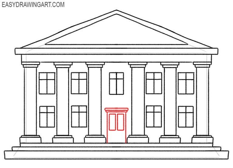 How to Draw a Bank - Easy Drawing Art