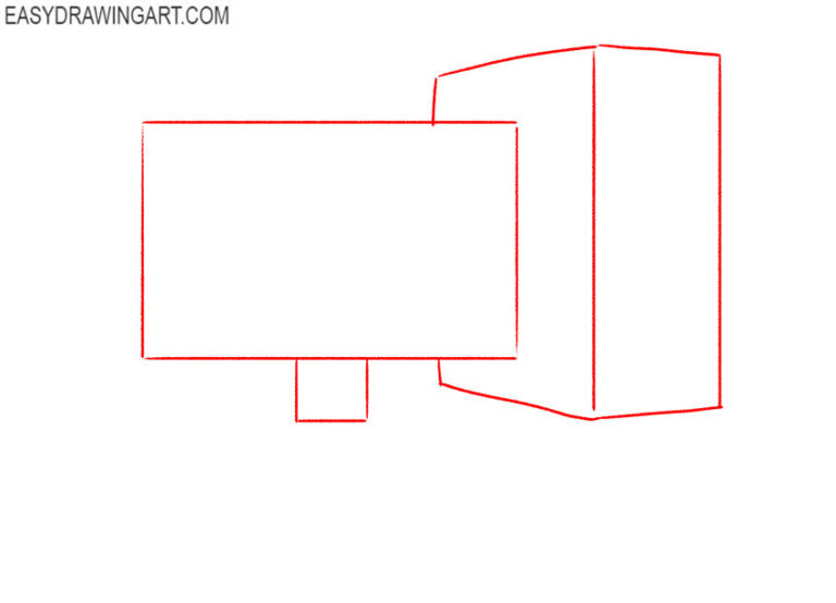 How to Draw a Computer - Easy Drawing Art