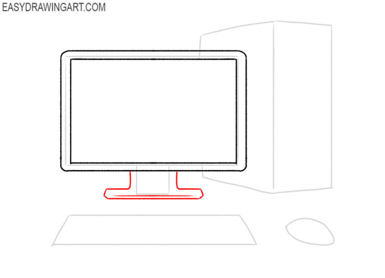 How to Draw a Computer - Easy Drawing Art