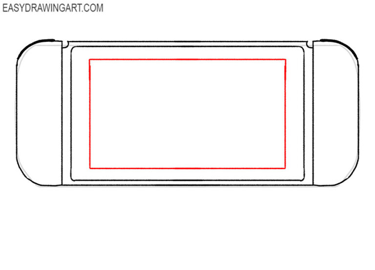 How to Draw a Nintendo Switch - Easy Drawing Art