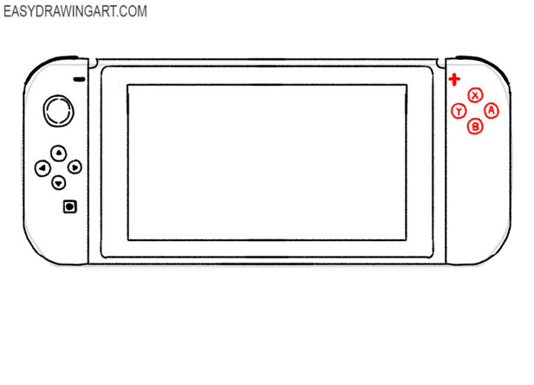 How to Draw a Nintendo Switch - Easy Drawing Art