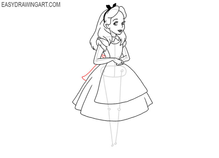 How to Draw Alice in Wonderland - Easy Drawing Art
