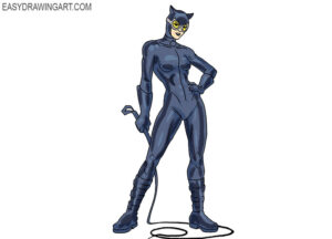 How to Draw Catwoman - Easy Drawing Art