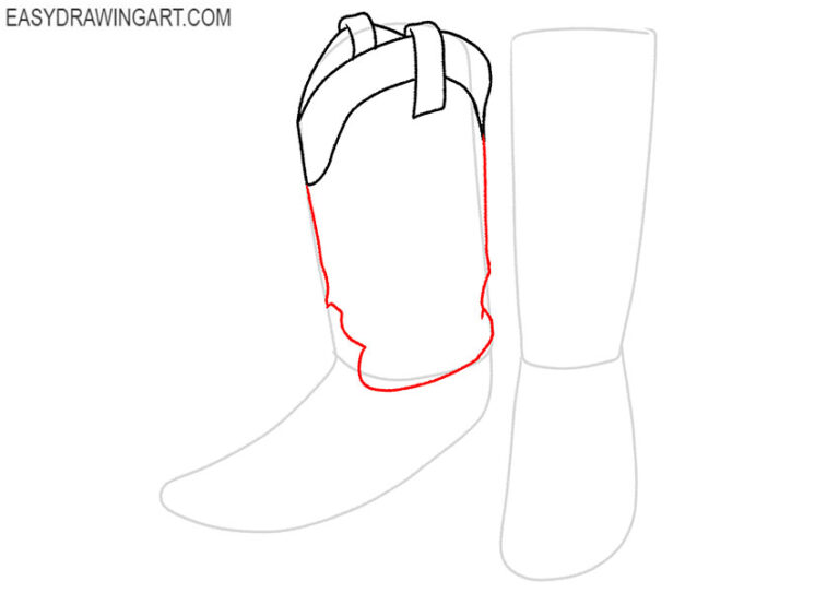 How to Draw Cowboy Boots - Easy Drawing Art