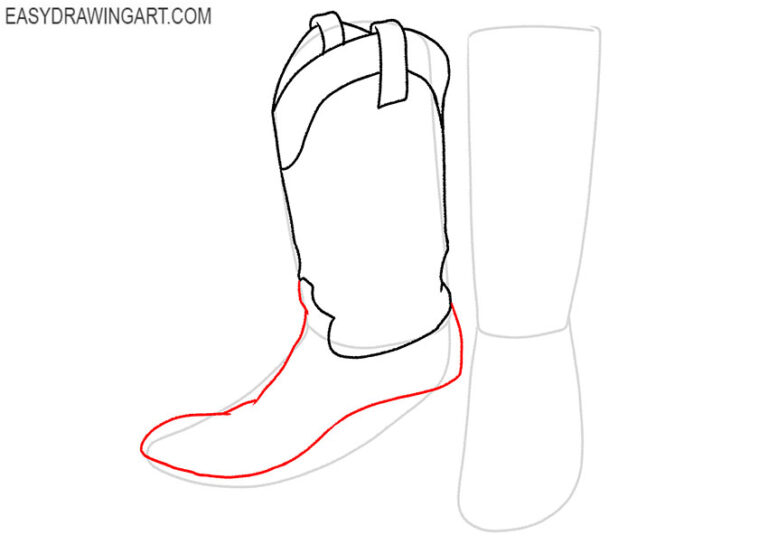How to Draw Cowboy Boots - Easy Drawing Art