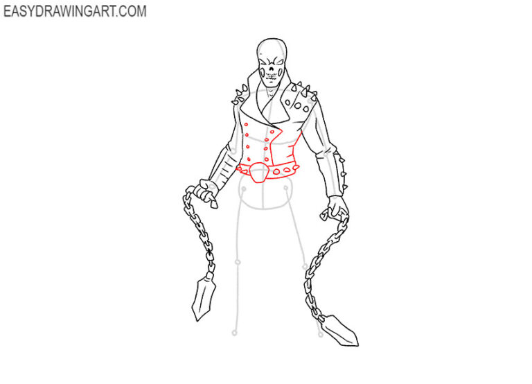 How to Draw Ghost Rider - Easy Drawing Art