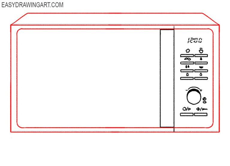 How to Draw a Microwave - Easy Drawing Art