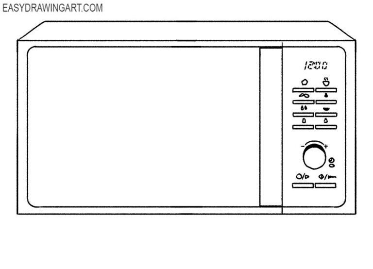How to Draw a Microwave - Easy Drawing Art