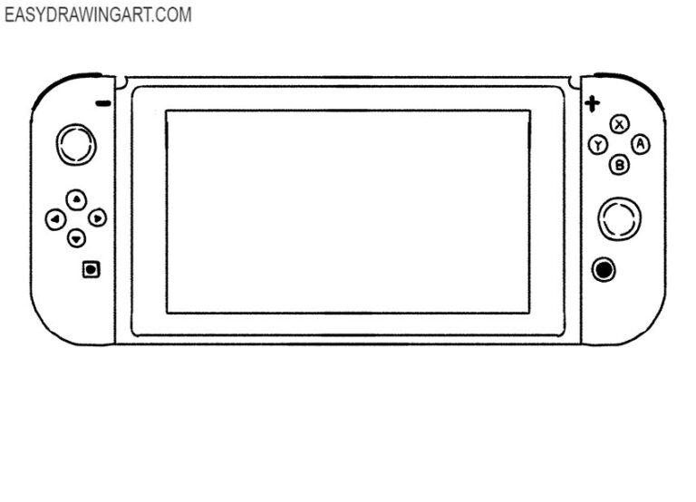How to Draw a Nintendo Switch - Easy Drawing Art